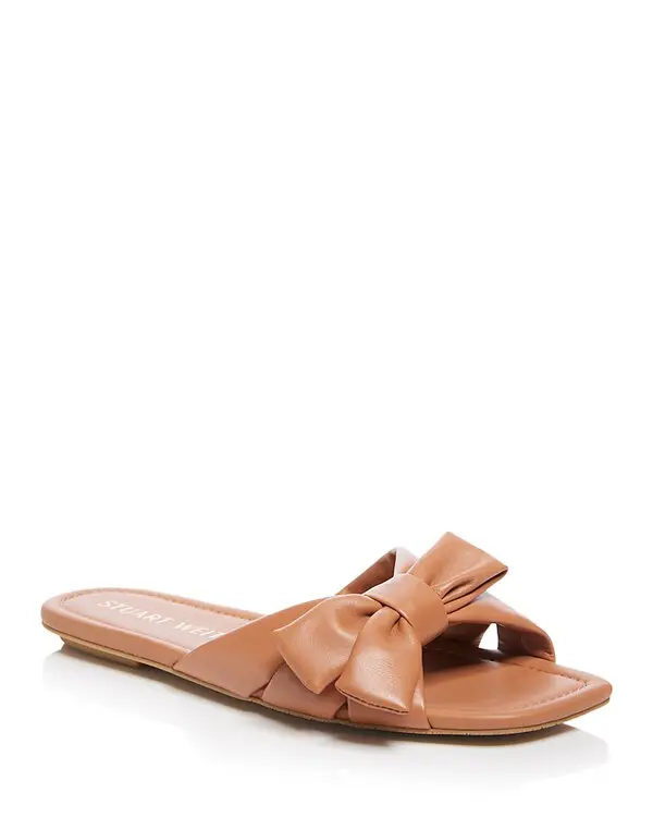 STUART WEITZMAN Sofia Slip-on Bow Slide Sandals