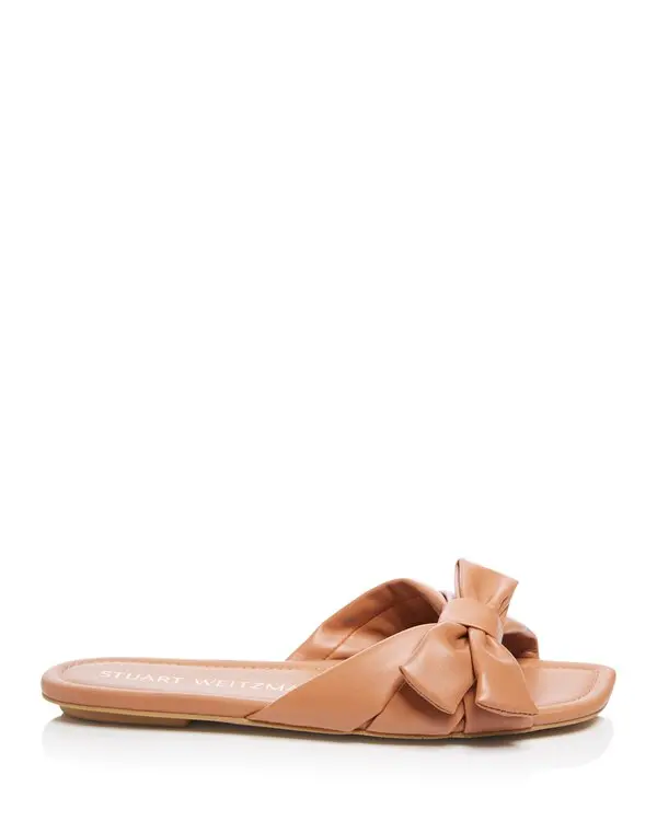 STUART WEITZMAN Sofia Slip-on Bow Slide Sandals