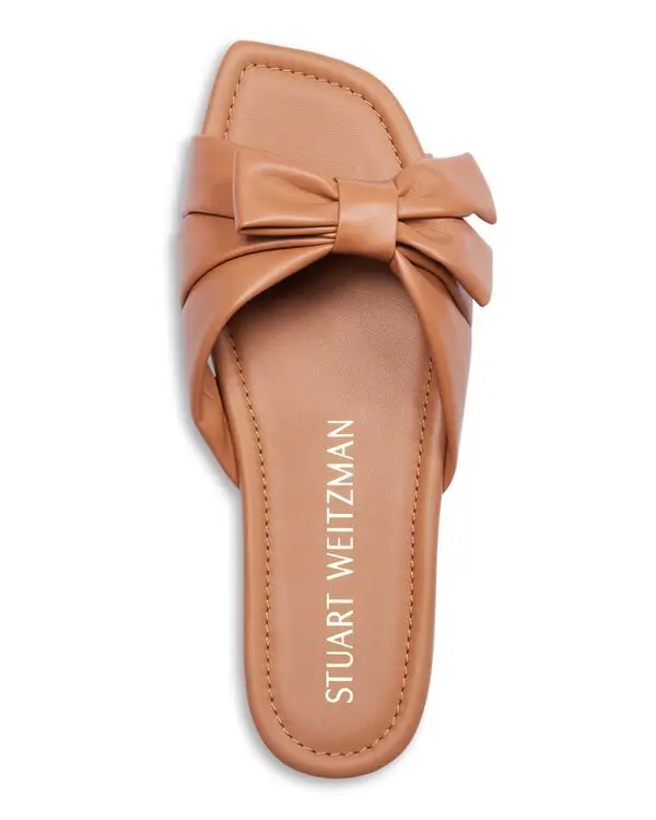 STUART WEITZMAN Sofia Slip-on Bow Slide Sandals