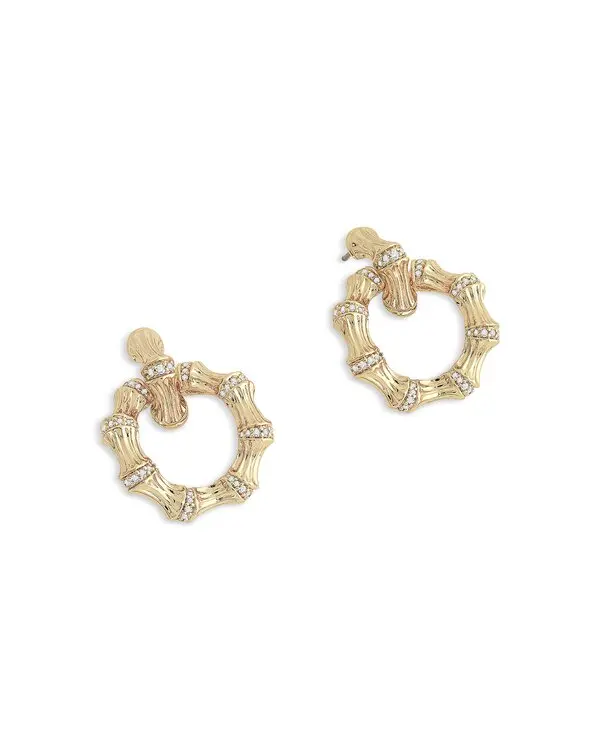 ANABEL ARAM Sculpted Bamboo Hoop Earrings