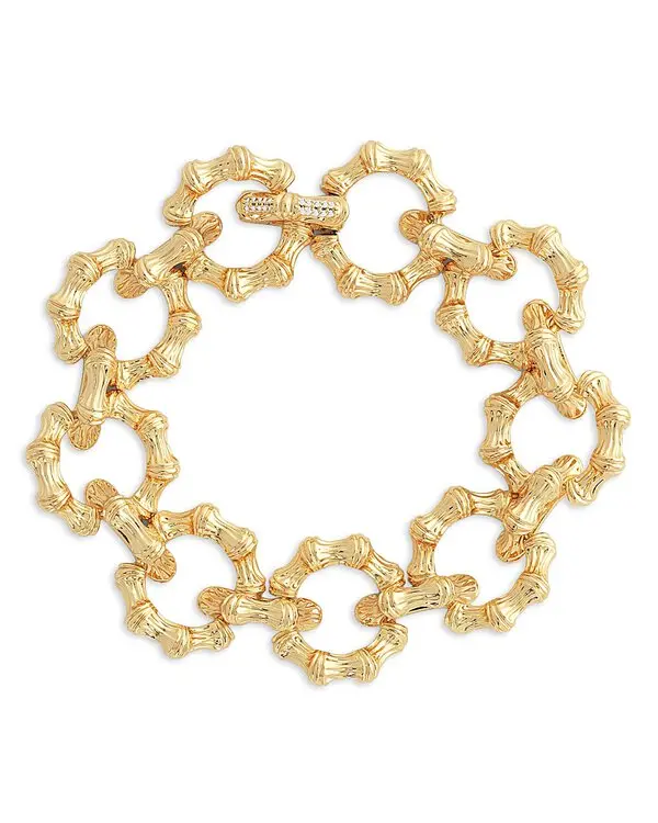 ANABEL ARAM Sculpted Bamboo Chain Bracelet - Gold