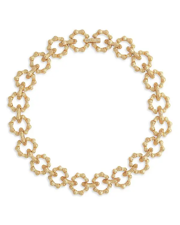 ANABEL ARAM Sculpted Bamboo Chain Necklace - Gold