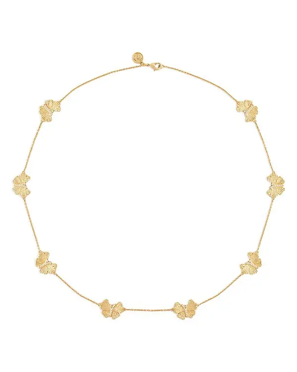 ANABEL ARAM Butterfly Station Necklace - Gold
