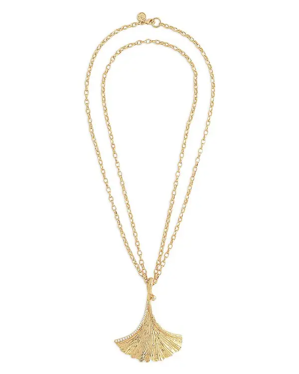 ANABEL ARAM Gingko Pendant Necklace - Gold