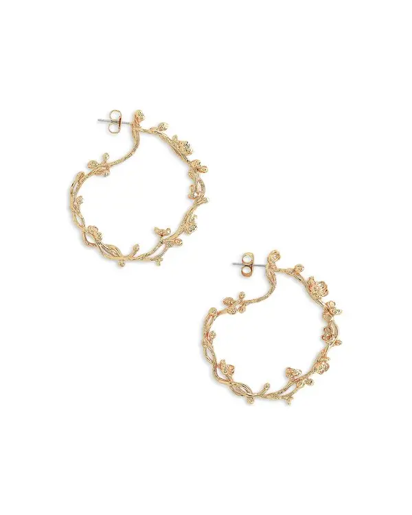 ANABEL ARAM Orchid Hoop Earrings
