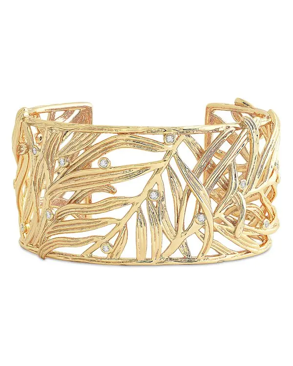 ANABEL ARAM Palm Leaves Cuff In 18k Plated - Gold