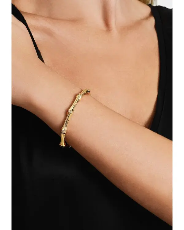 ANABEL ARAM Sculpted Bamboo Bangle Bracelet