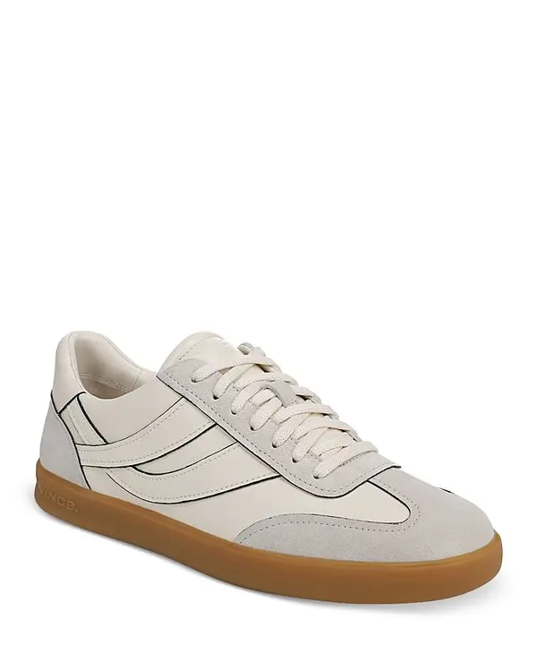 Vince Oasis Leather Lace Up Sneakers - Horchata