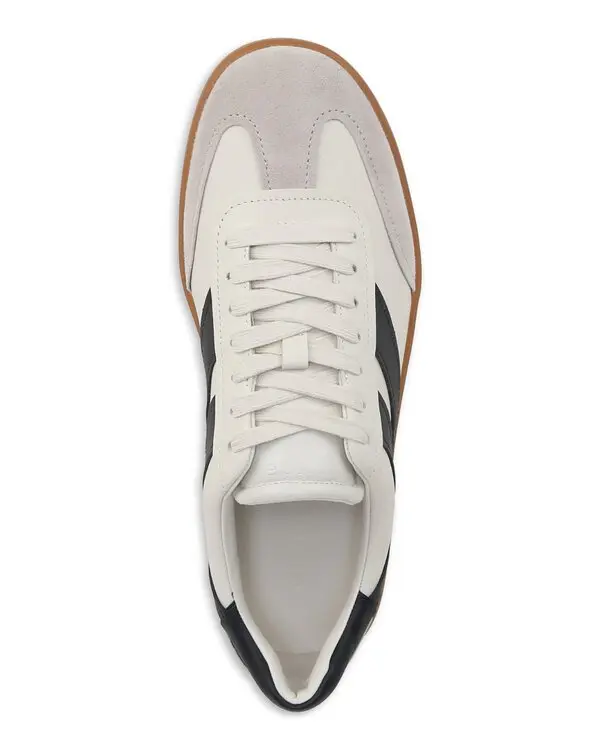 Vince Oasis Leather Lace Up Sneakers - Whitefoam