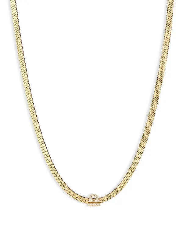 Ettika Zodiac Herringbone Necklace - Libra