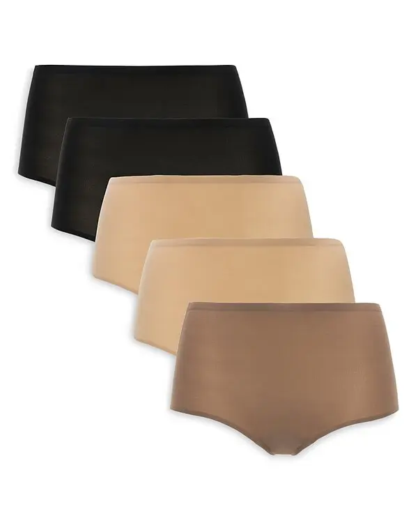 Chantelle Soft Stretch One-size High-rise Briefs, Set Of 5 - Assorted