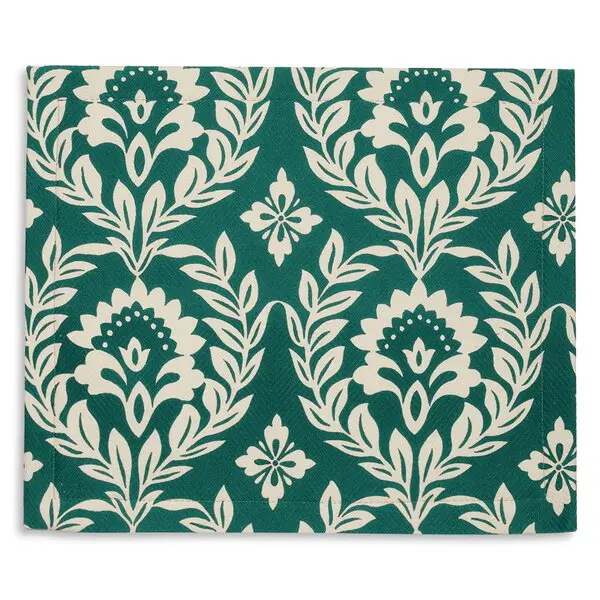 La DoubleJ Herringbone Table Mats, Set Of 2 - Green Garland