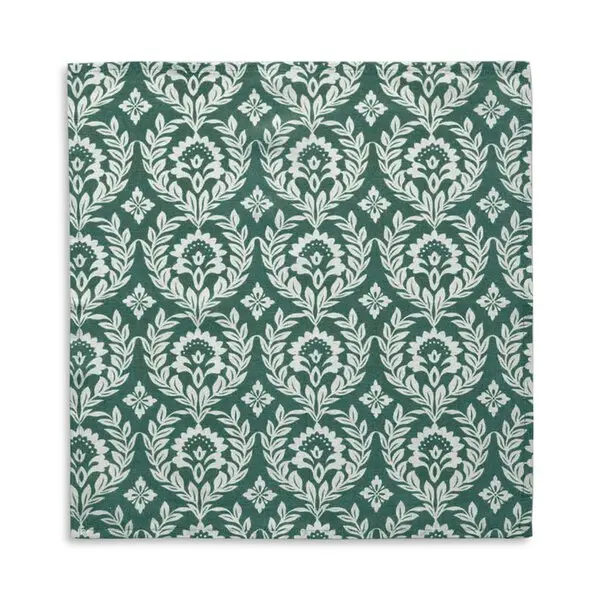 La DoubleJ Garland Large Linen Napkins, Set Of 6 - Green Garland