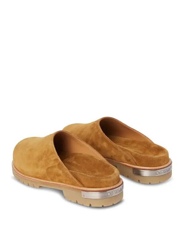 Off white logo plate mules & clogs suede leather brown size 10us brand new Off White Mule | eBay main image 4