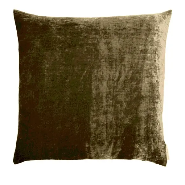 AVIVA STANOFF Silk Velvet Pillow, 20 X 20 - Dark Taupe