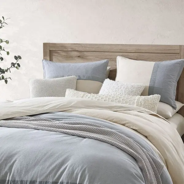 Dkny Pure Color Blocked Duvet Cover Set, King