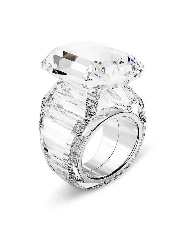SWAROVSKI Lucent Crystal Statement Ring - Silver