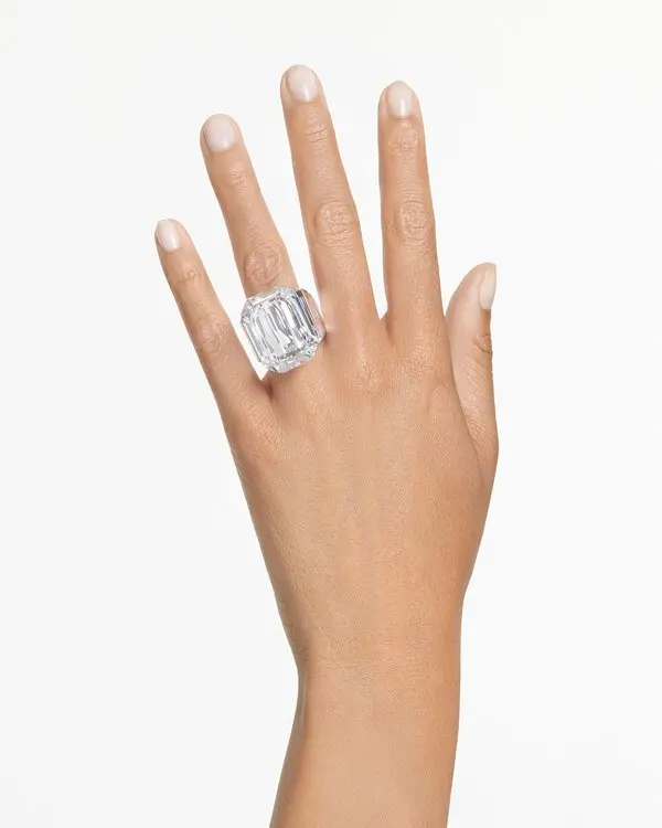 SWAROVSKI Lucent Crystal Statement Ring - Silver