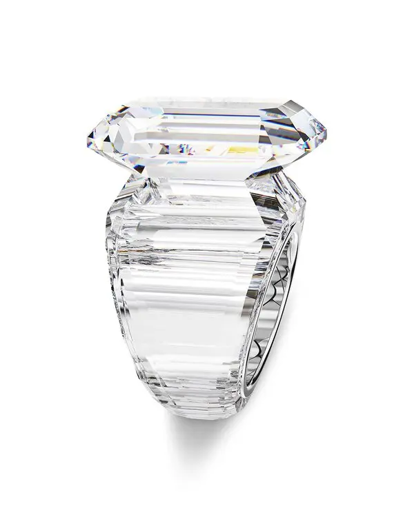 SWAROVSKI Lucent Crystal Statement Ring - Silver