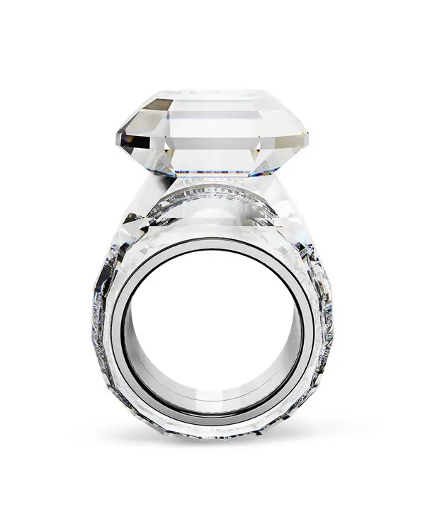 SWAROVSKI Lucent Crystal Statement Ring - Silver