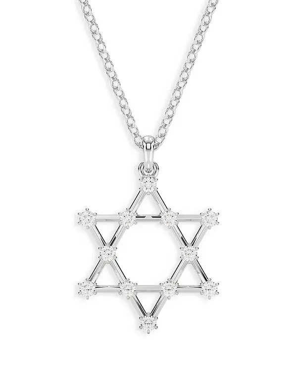 SWAROVSKI Insigne Crystal Star Of David Pendant Necklace - Silver