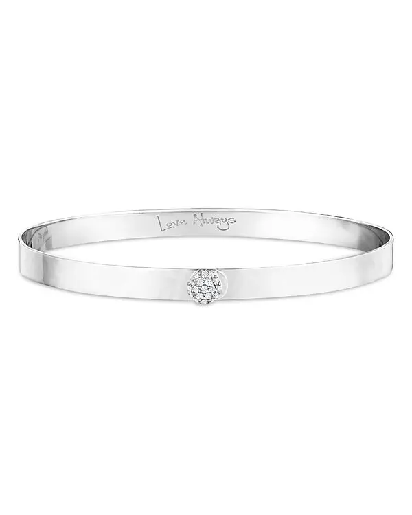 Phillips House 14k Gold Diamond Bangle Bracelet - White