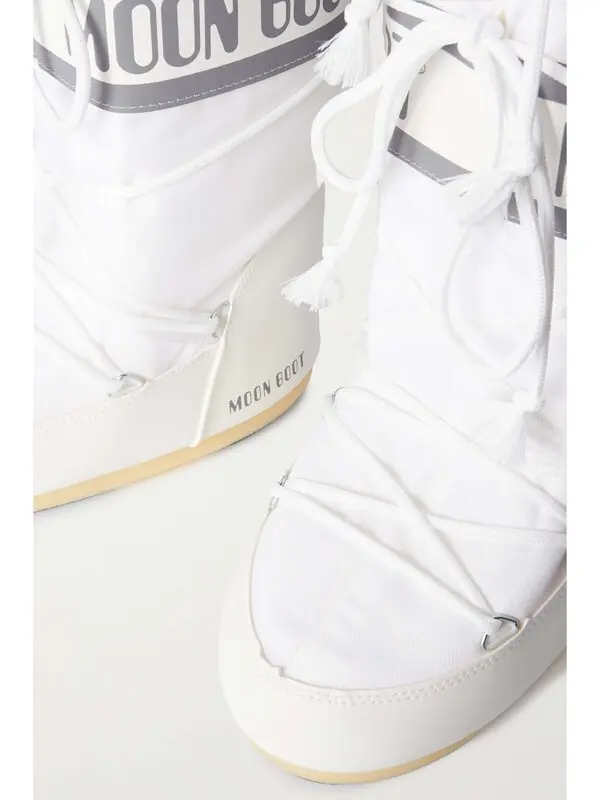 Moon Boot Icon Shell And Leather-like Snow Boots - White