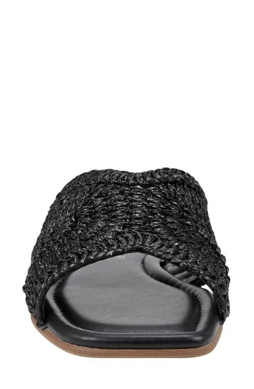Marc Fisher Narda Raffia Slide Sandal - Blk01
