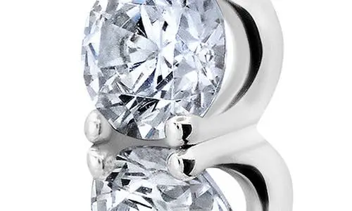 CRISLU Cubic Zirconia Hoop Earrings - Silver