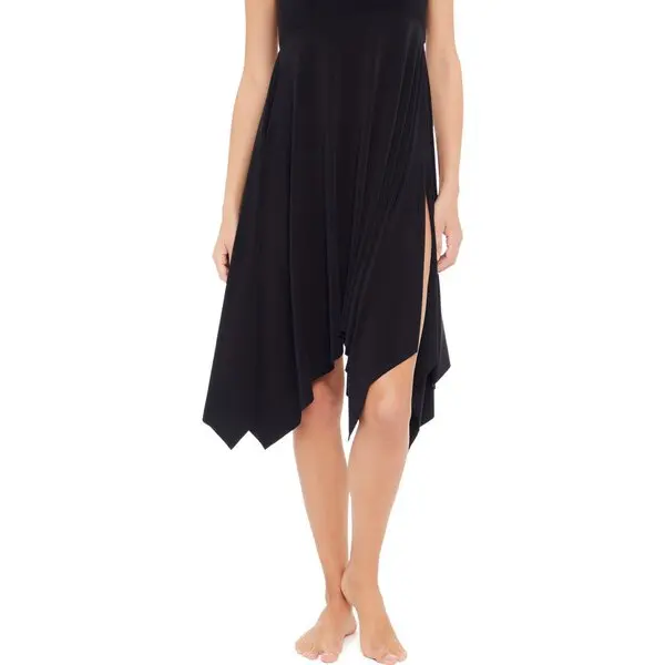 MAGICSUIT® Handkerchief Hem Cover-up Midi Skirt - Black