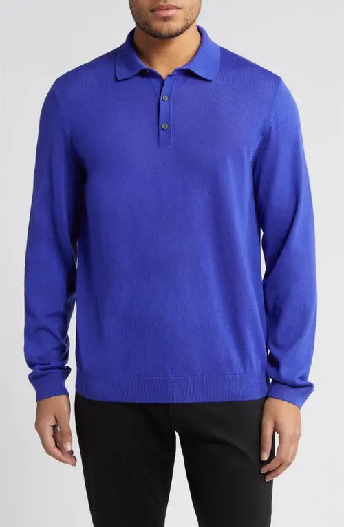 BOSS Lancione Wool Sweater Polo - Dk Prple