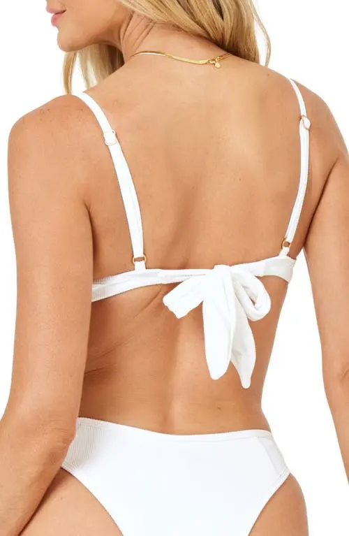 L*Space Hunter Underwire Bikini Top - White