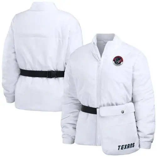 WEAR BY ERIN ANDREWS Houston Texans Packaway Full-zip Puffer Jacket - White