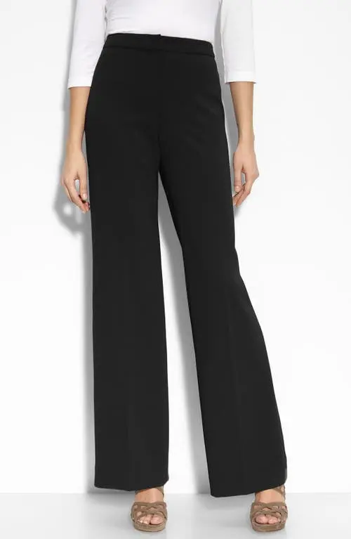 St. John Diana Stretch Woven Pants - Caviar