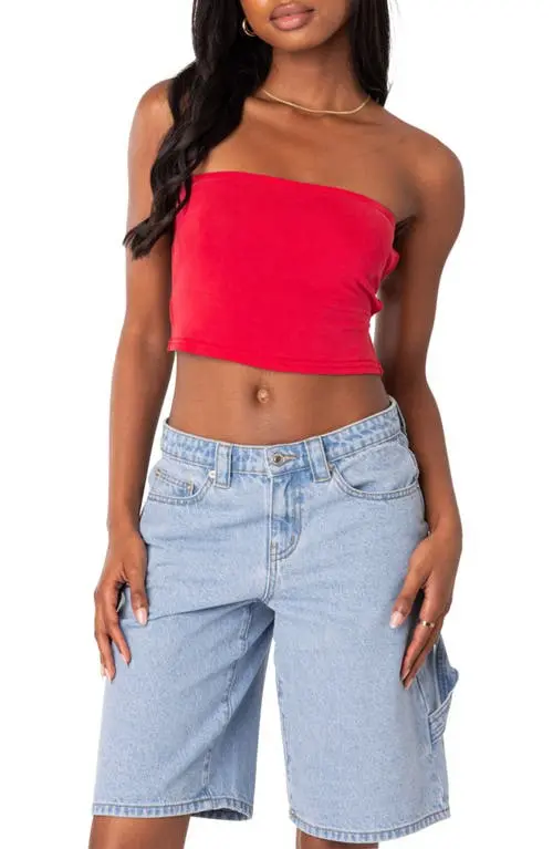 EDIKTED Tao Strappy Tube Top - Red