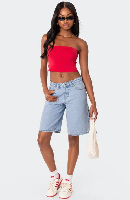 EDIKTED Tao Strappy Tube Top - Red