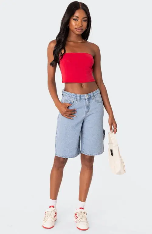 EDIKTED Tao Strappy Tube Top - Red