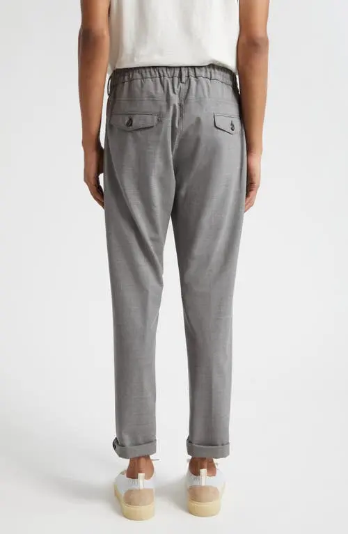 Eleventy Drawstring Waist Virgin Wool Pants - Medium Grey