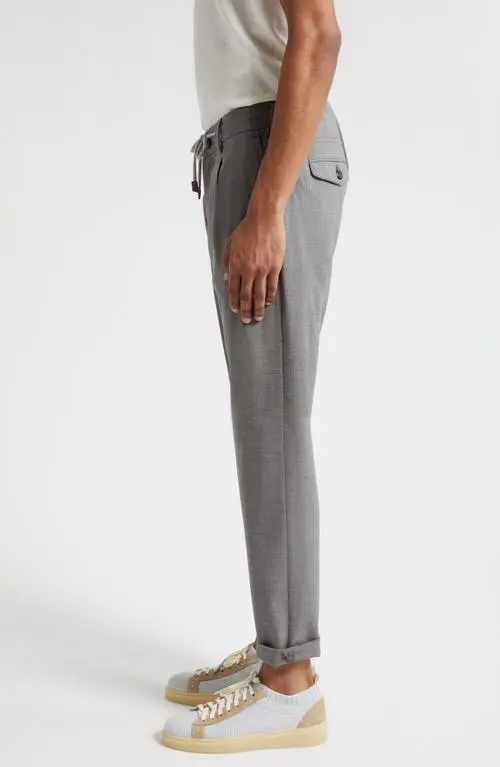 Eleventy Drawstring Waist Virgin Wool Pants - Medium Grey
