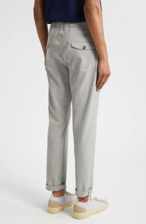 Eleventy Drawstring Waist Virgin Wool Pants - Medium Grey