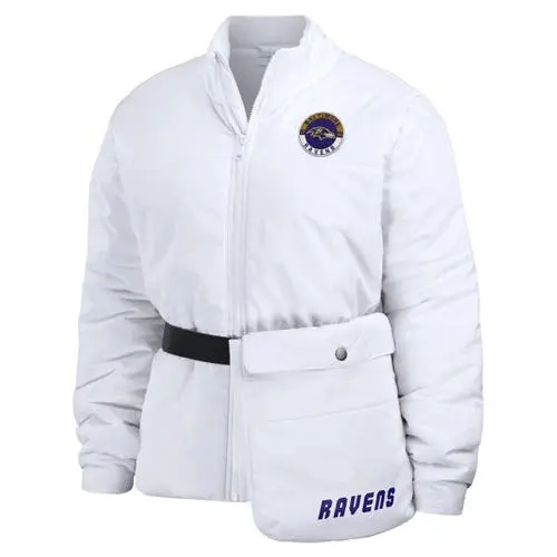 WEAR BY ERIN ANDREWS Baltimore Ravens Packaway Full-zip Puffer Jacket
