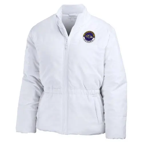 WEAR BY ERIN ANDREWS Baltimore Ravens Packaway Full-zip Puffer Jacket