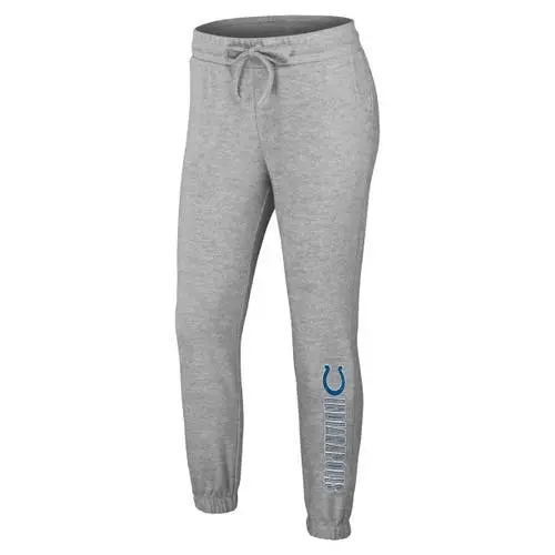 WEAR BY ERIN ANDREWS Indianapolis Colts Knit Long Sleeve Tri-blend T-shirt And Pants Sleep Set - Heather Gray
