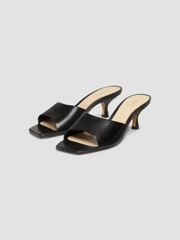Schutz Dethalia 63mm Leather Sandals - Black