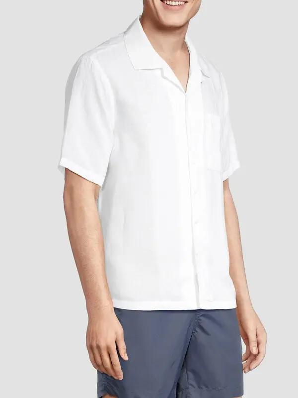 Onia Linen-blend Camp Shirt - White
