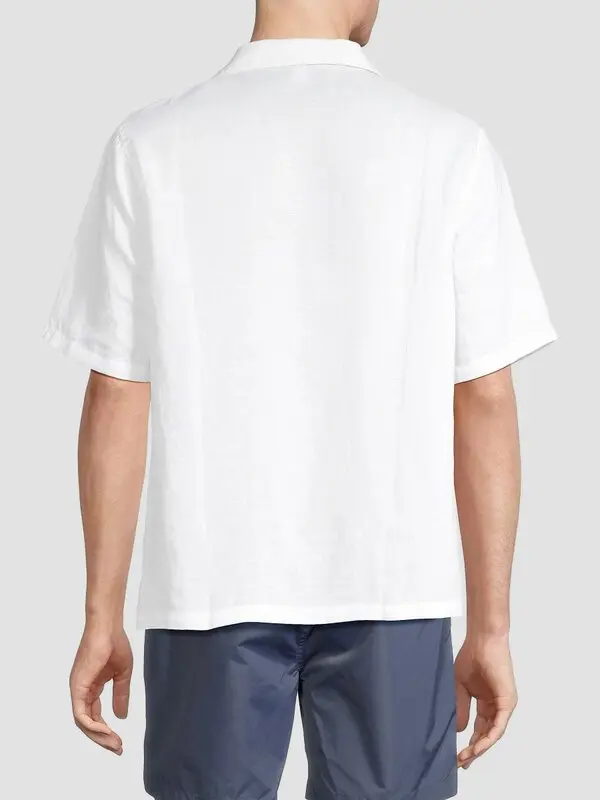 Onia Linen-blend Camp Shirt - White