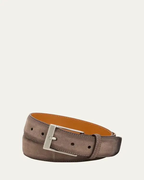Magnanni Telante Suede Belt - Brown Suede