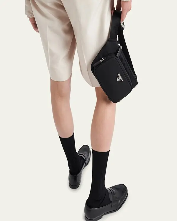 Prada Re-nylon And Saffiano Leather Crossbody Bag