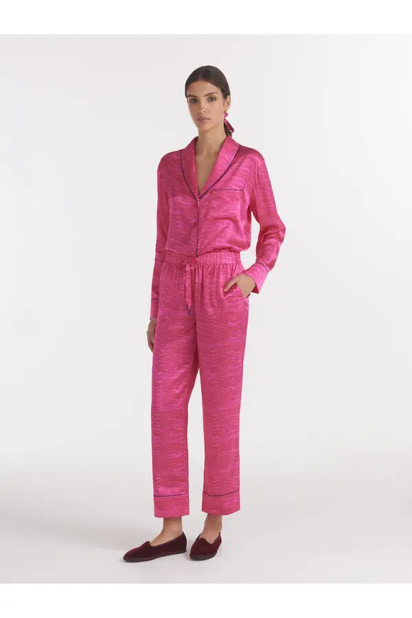 Saloni Lounge Pj Set In Marbling