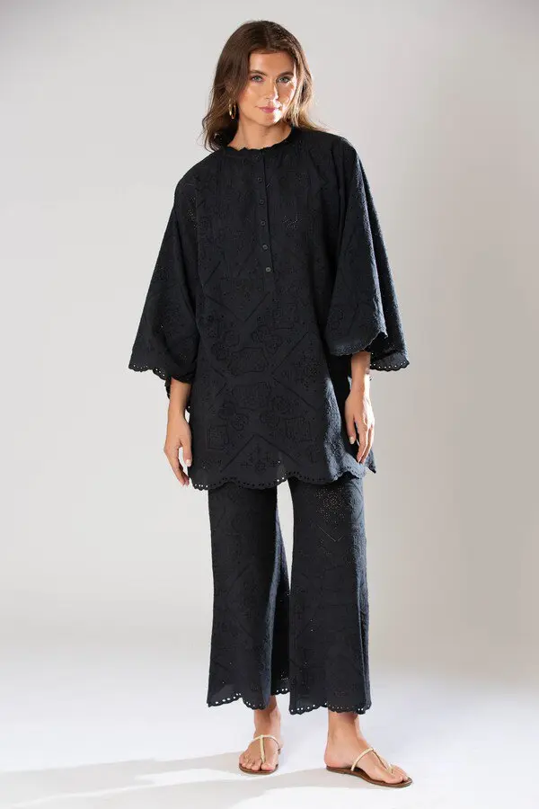 Miguelina Rowena Eyelet Top / Caftan